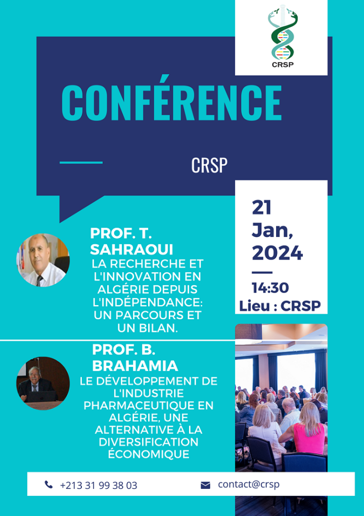 Conférences Prof. T.SAHRAOUI & Prof. B.BRAHAMIA – CRSP